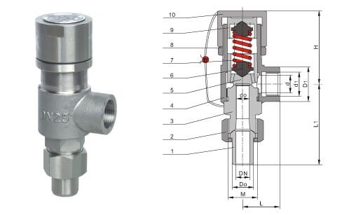 Spring Micro Safety Pressure Reducing Valves with Stainless steel / F6 ...